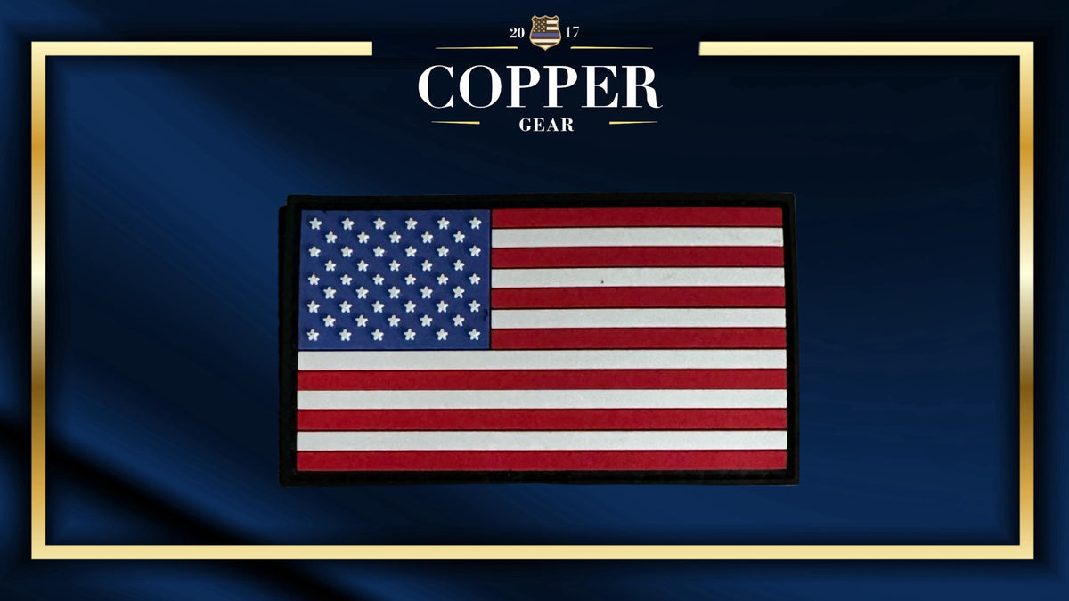 US Flag patch 3x2” with Velcro – Copper Gear Challenge Coins